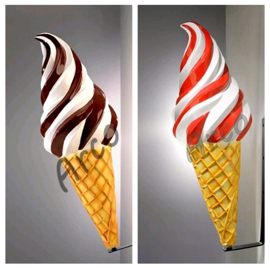 Wall mounted Ice cream cone statues / advertising cones – Capricorn ...